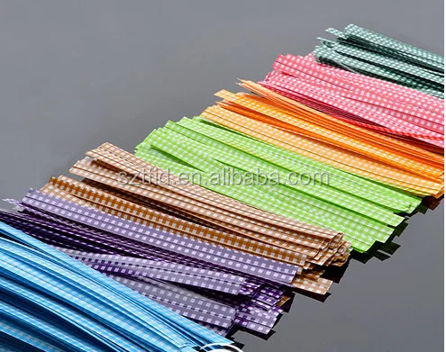 Decorative Kraft Brown Paper Twist Ties for Gift Packing