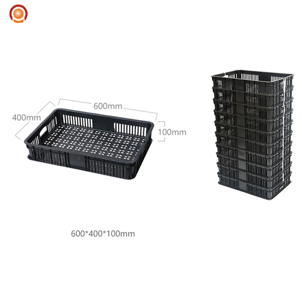 Supermarket Hot Sale Mesh Type Nestable Hard Plastic Basket With Hole ...
