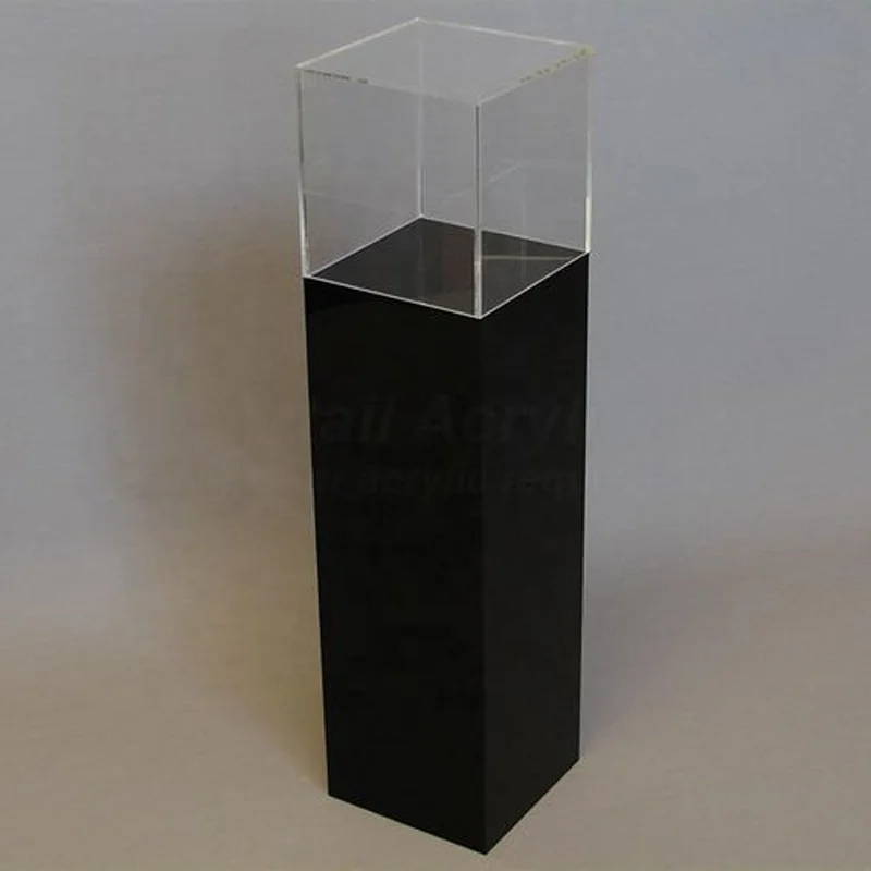 New Product White Acrylic Display Pedestal Plinth With Display Case ...