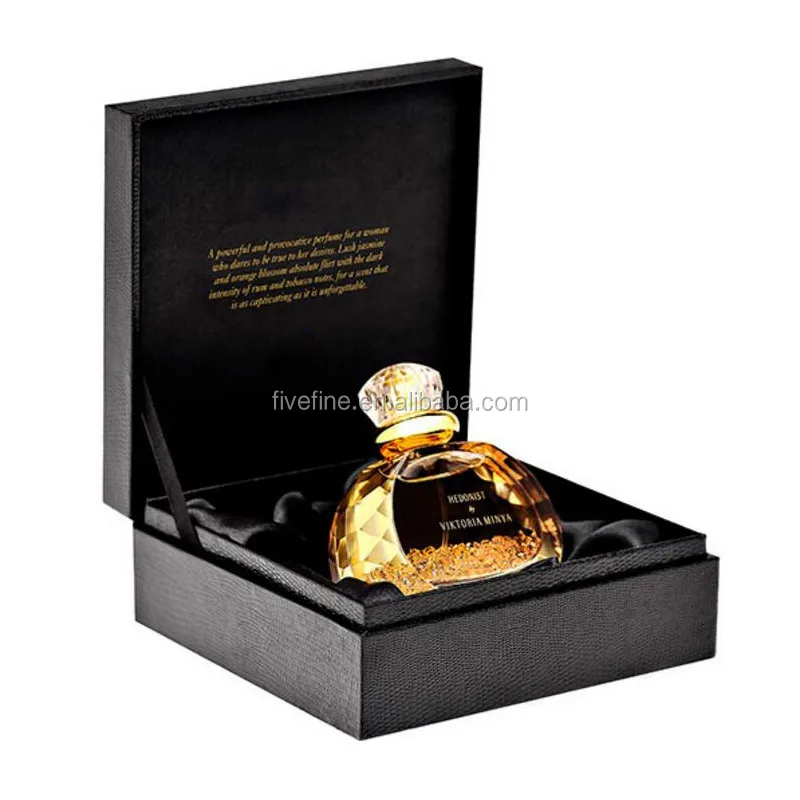 Caja De Perfume De Madera De Lujo Con Almohadilla De Satén Y Logotipo ...