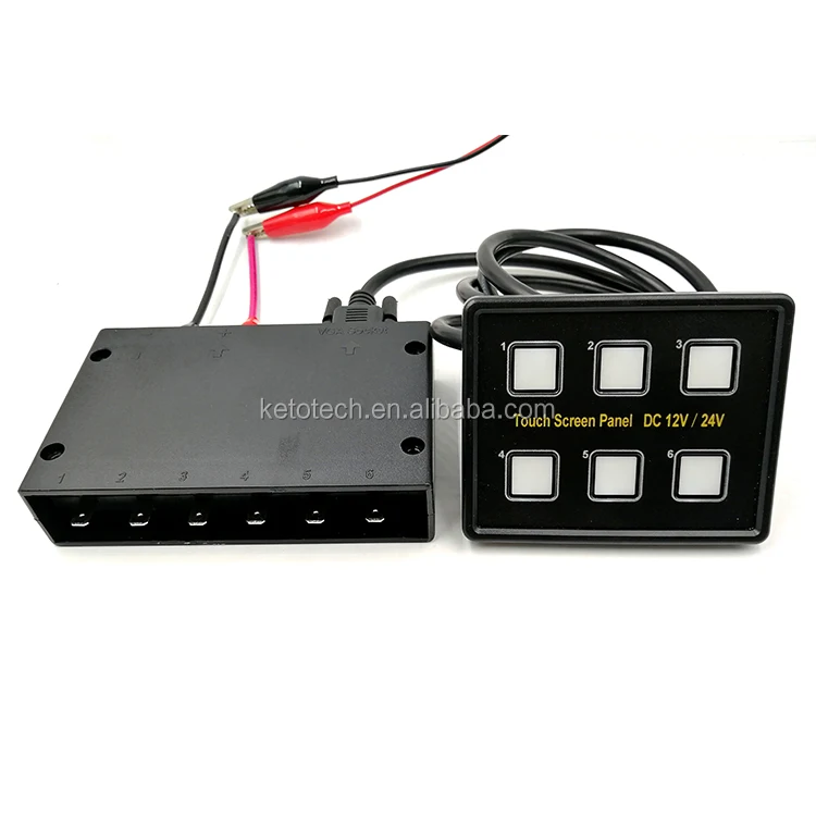 Dc 12v 24v 6 Gang Touch Screen Switch Panel For Offroad Suv Avt Rv ...
