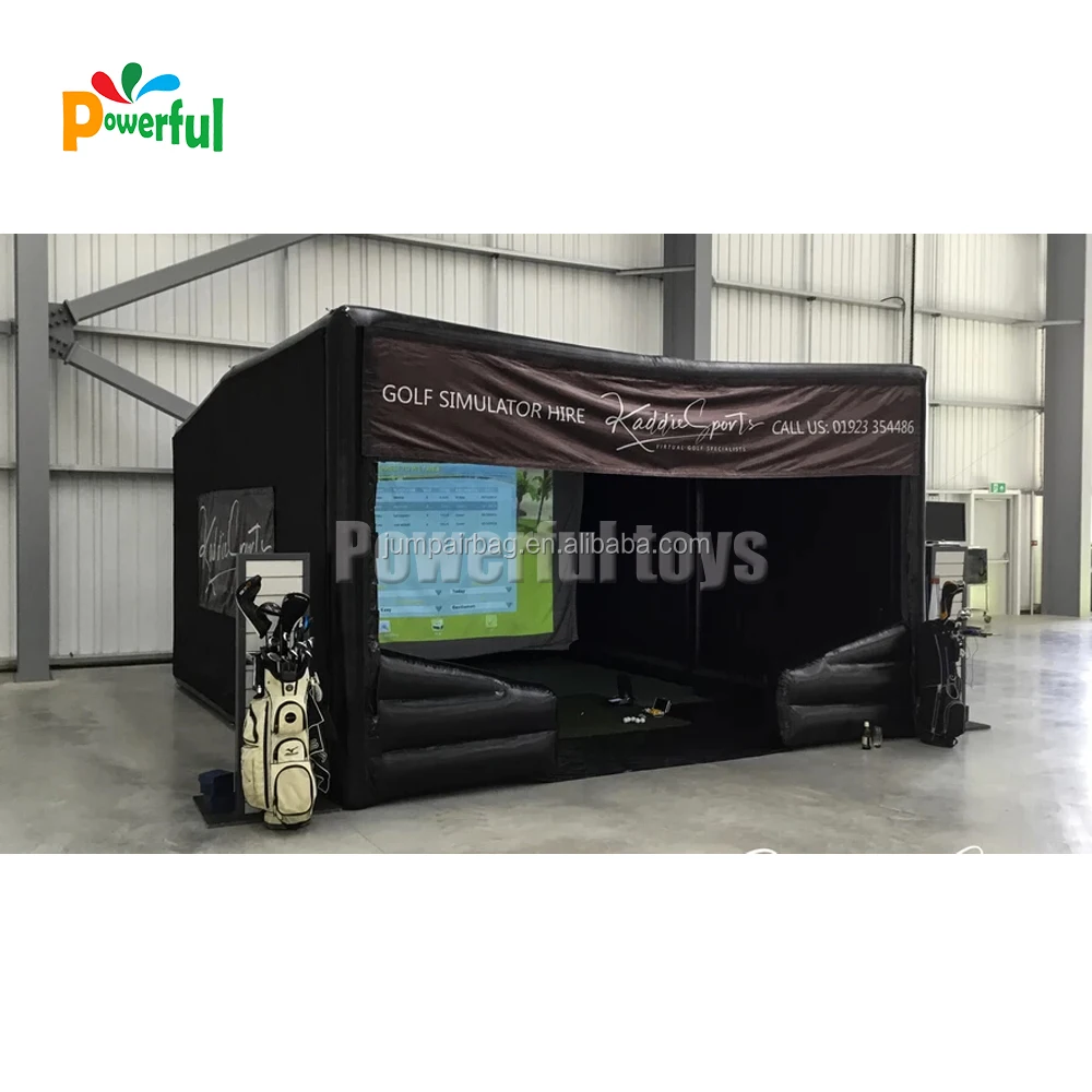 Customized Inflatable Golf Simulator Room Inflatable Golf Bay For ...