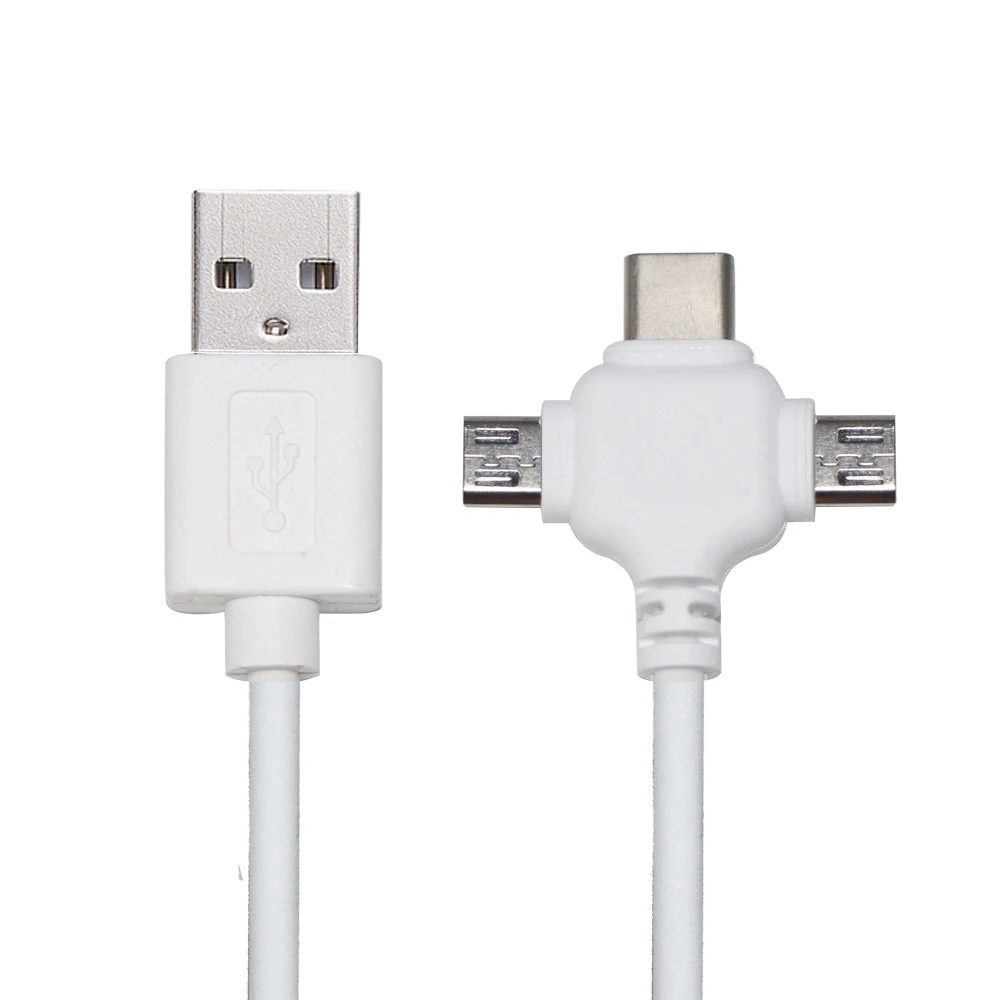 3 in 1 USB Type C Cable - Reversible Design for Fast Charging