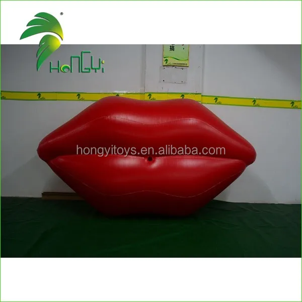 Cheap Price Outdoor Funny Pvc Inflatable Lips / Durable Advertising Red ...