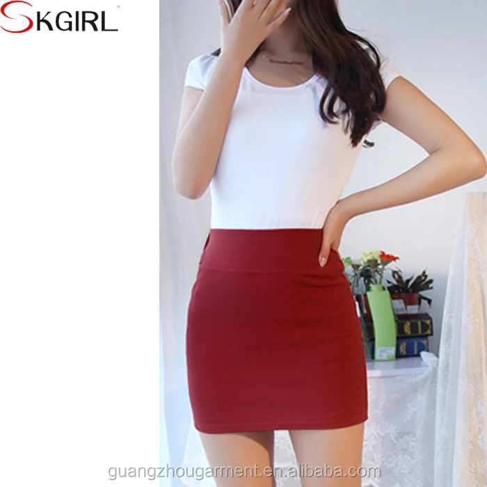 Seamless Stretch Tight Short Fitted Mini Skirt - Buy Super Mini Skirt ...
