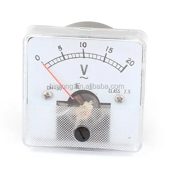 Dh-50 Ac 0-20v Voltage Panel Volt Meter Analog Dial Gauge 50x50mm - Buy ...