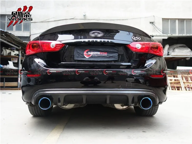 Rear Diffuser For 14-16 Infiniti Q50 Q50 S Access Evolution Style Rear ...
