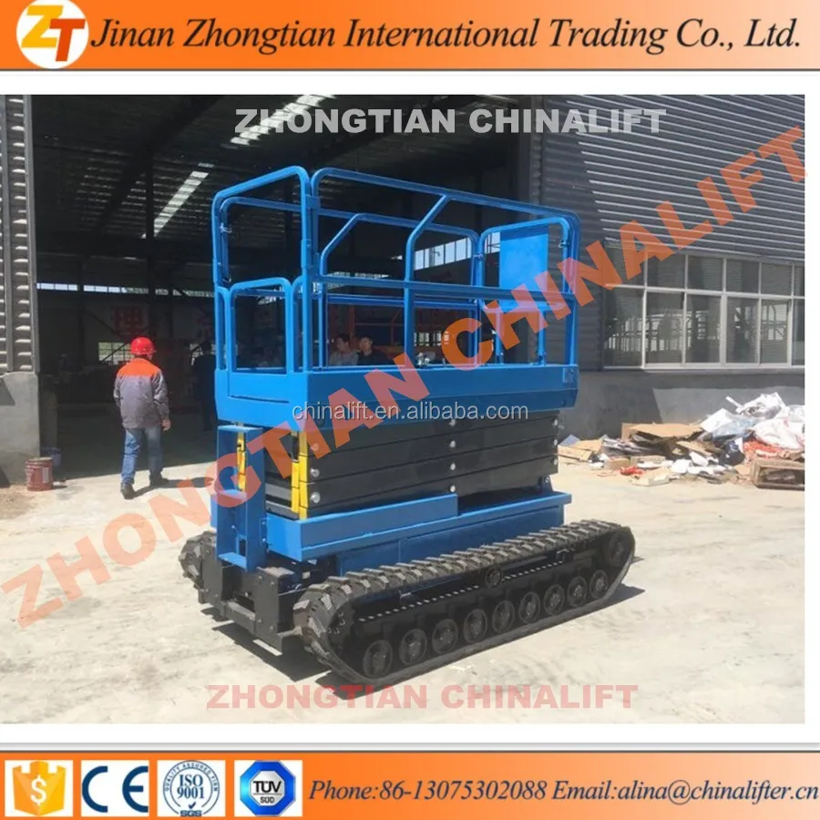 New Off-road 4m-12m Track Crawler Self-propelled Scissor Lift Ztsjyt ...