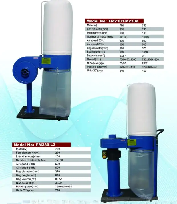 Dust Sucking Machine Electric Dust Collector Woodworking Machinery For ...