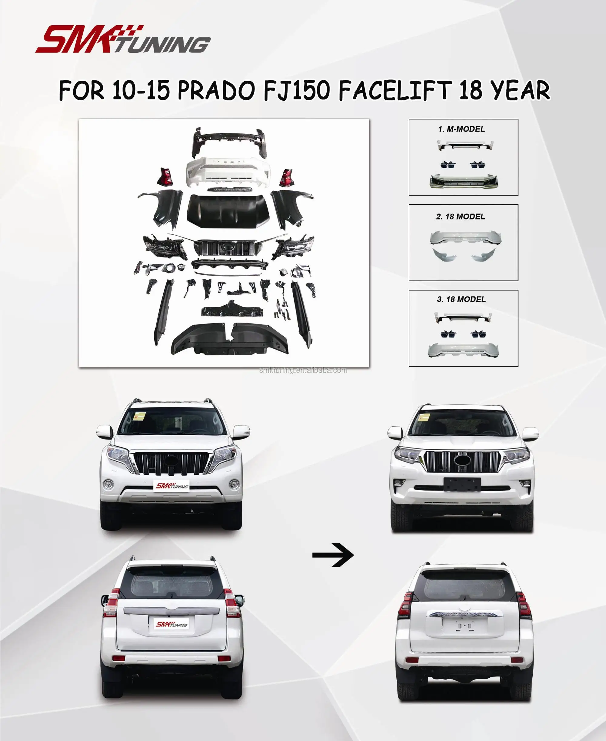 2010 Prado Conversion to 2018 Prado Look - Body Kit