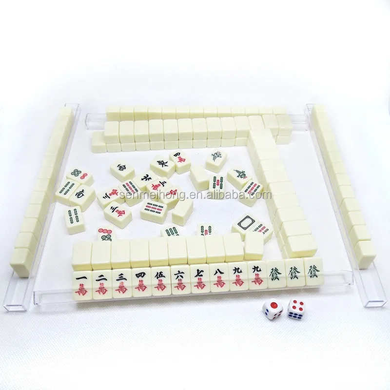 Ivory 2.0cm Mini 144 Mahjong Tiles Set Chinese Traditional Mahjong Set ...