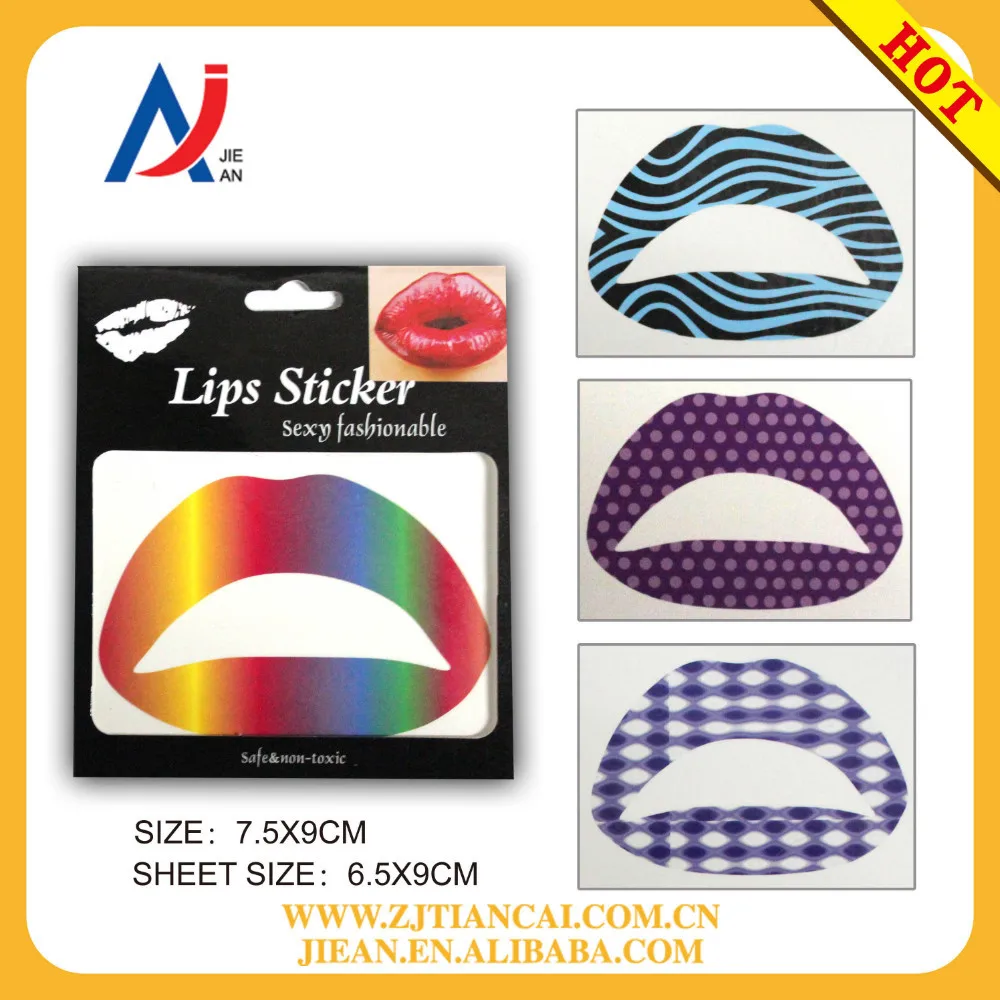 Non Toxic Safe Sexy Lip Sticker And Red Lips Kiss Car Sexy Decal