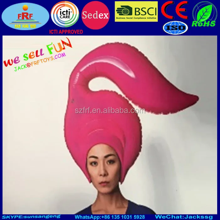 Promotions Party Fun Inflatable Fashion Wig - Buy Inflatable Fashion ...