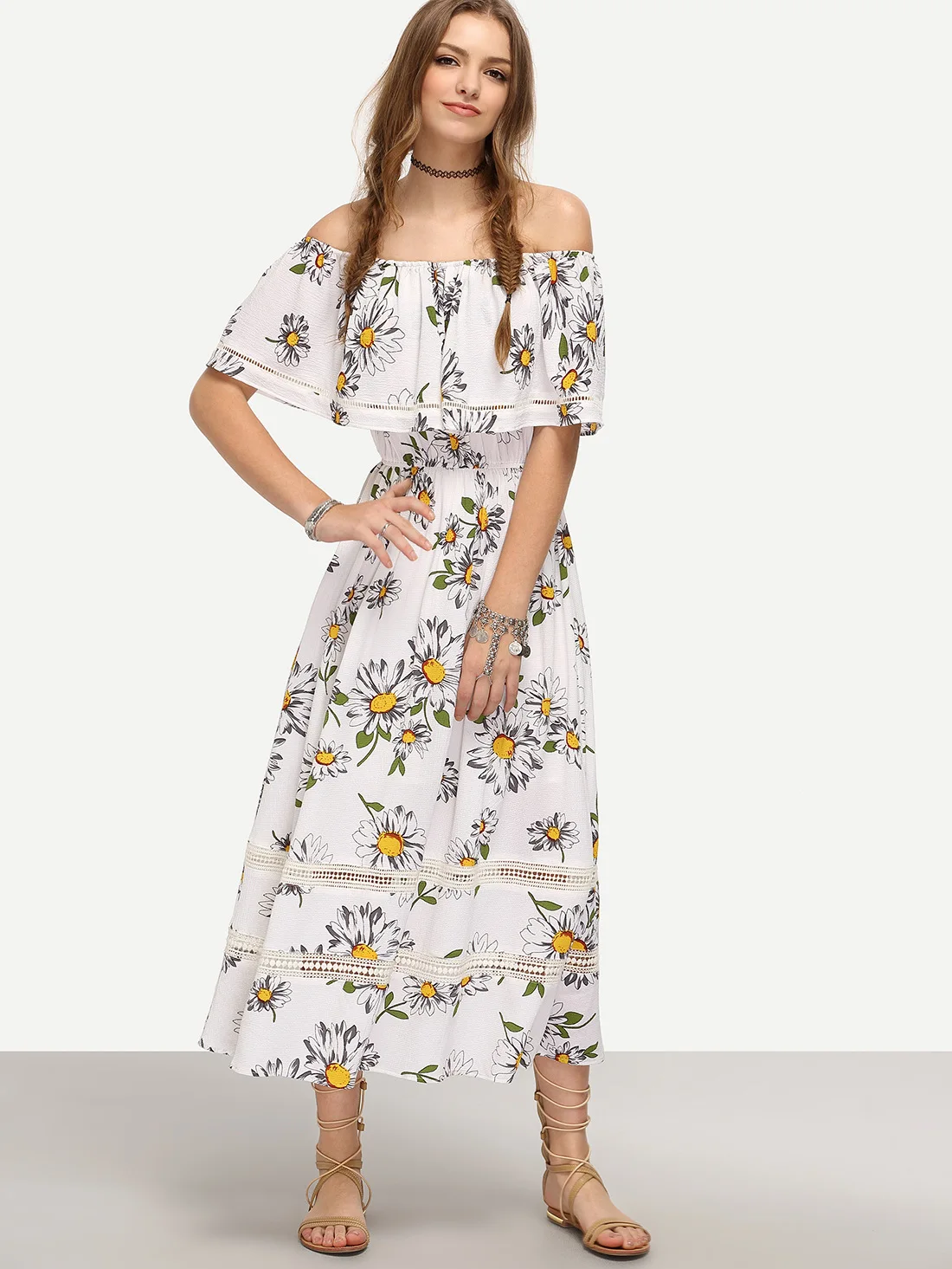 2018 New Boho Style Long Dress Women Off Shoulder Beach Summer Dresses