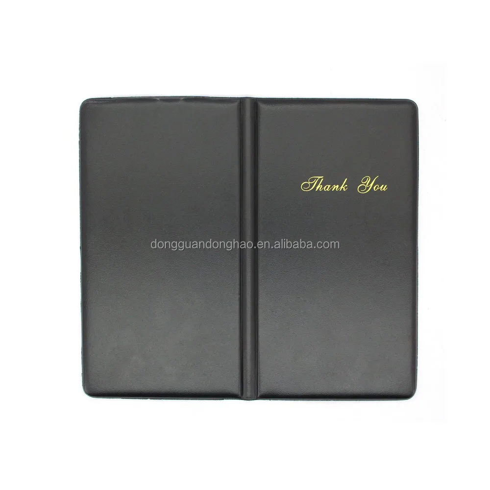 Custom A4 Black Binder Menu Cover Folder Leather Menu Folder Guest ...