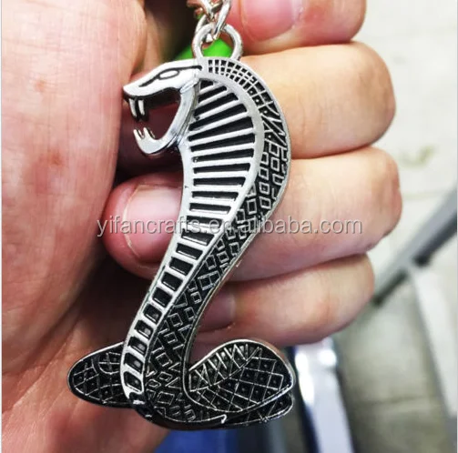 Cobra Snake Metal Keychain Keyring Car Key Fob For Ford Shelby Gt Mach ...