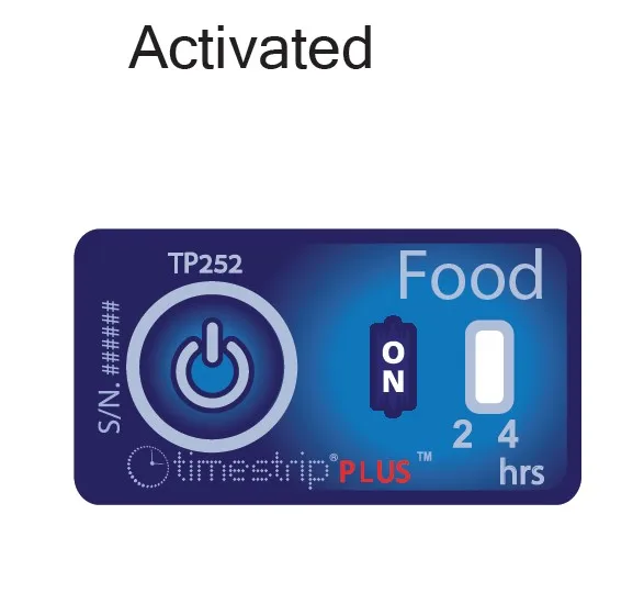 Timestrip 5 Degree Food Temp Indicator for Fresh Fish