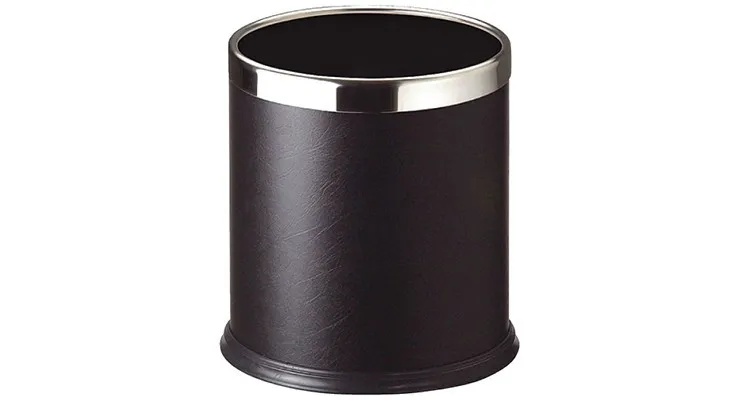 Leather Covered Fire Resistant Room Dustbin - 10L Capacity