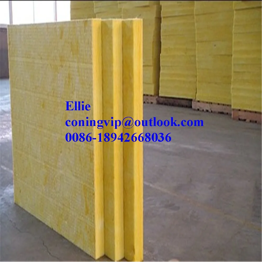 96kg/m3 Fiber Glass Wool Board Sound Absorption For The Cinema Wall ...