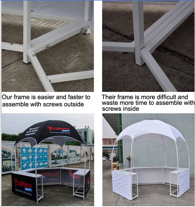Dia 3m Hexagonal Kiosk Canopy Tent With Logo For Promotional Display ...