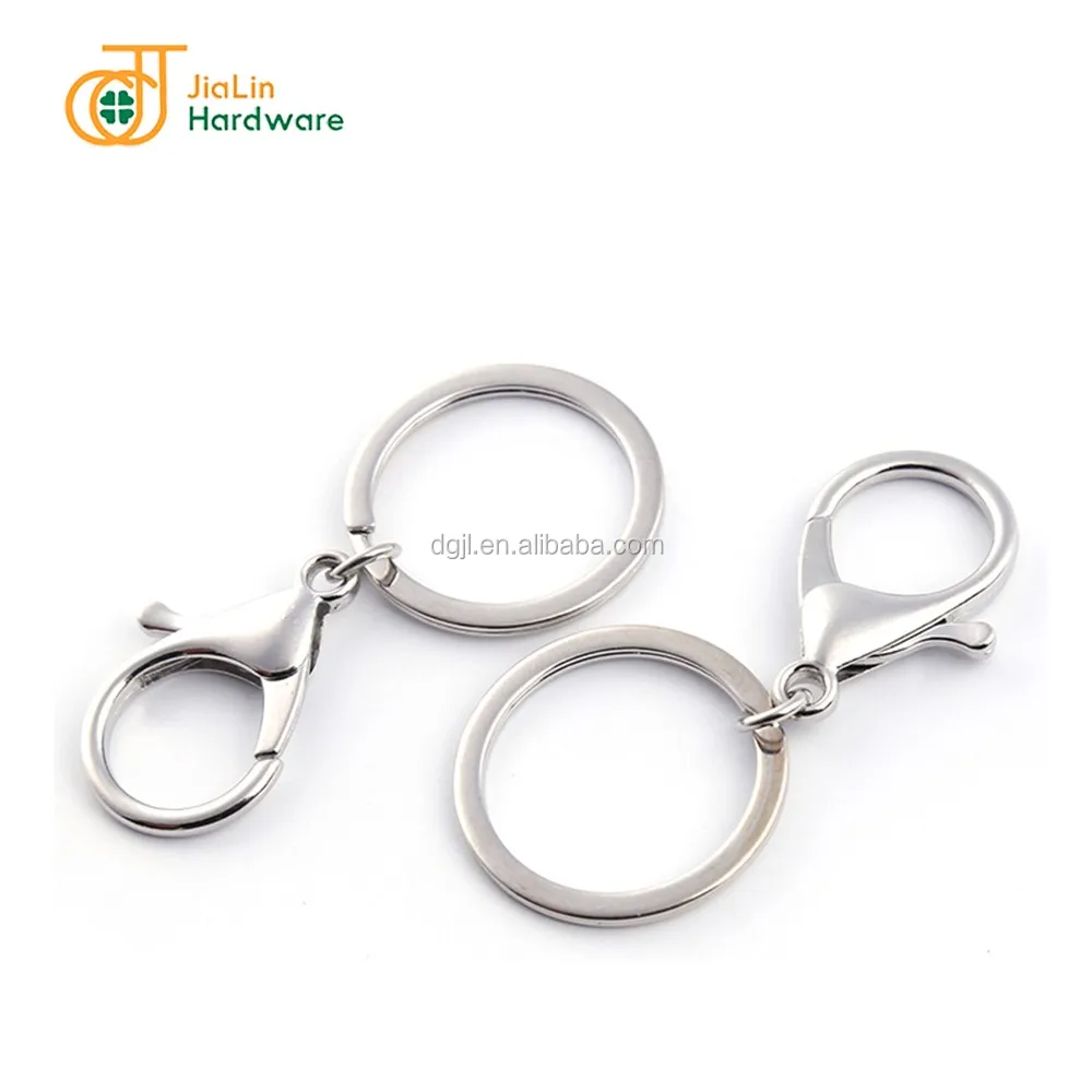 Promotional Custom Gift Blank Flat Key Holder Silver Color Lobster Claw ...