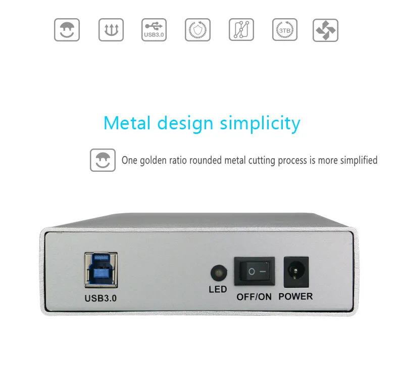 Blueendless Hdd Box Sas Aluminum 3.5inch Usb2.0 Inic1618 Sata Hdd ...