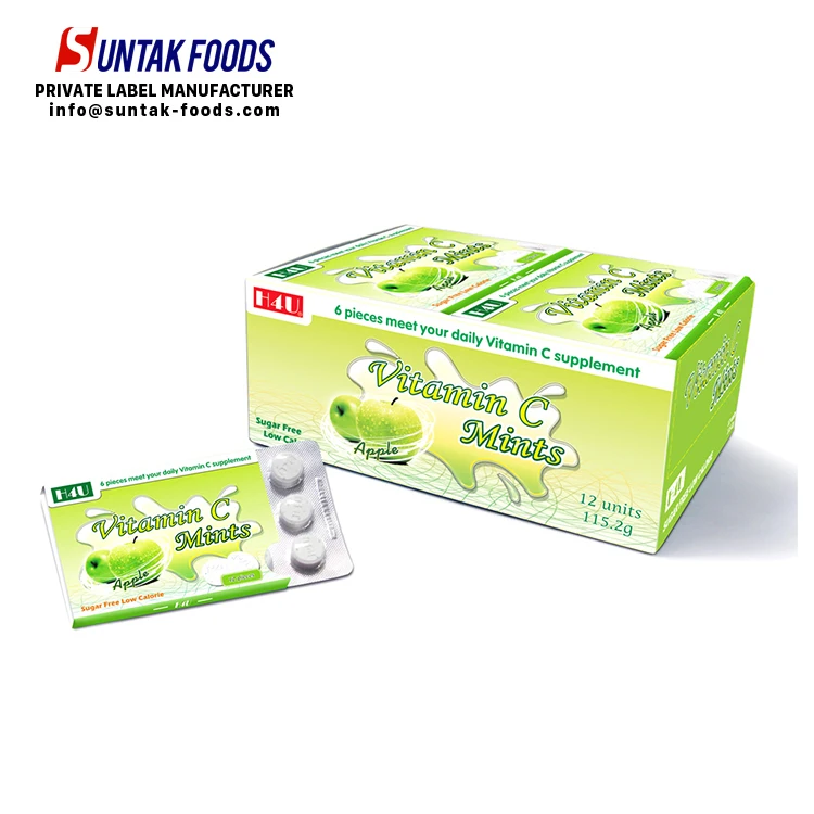 Supplement Mint Vitamin C Mints With Apple Flavor In Blister Pack 9.6g ...