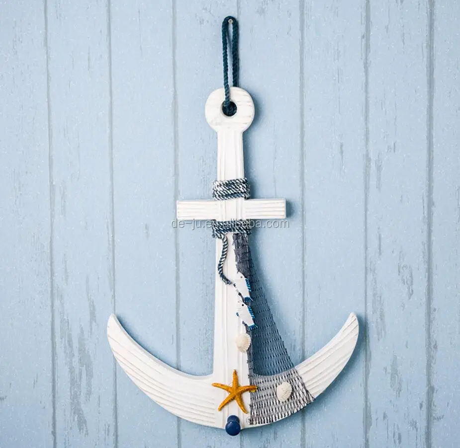 Handmade Wooden Hanging Anchor Decoration - Buy Anchor Decoration,Wood ...