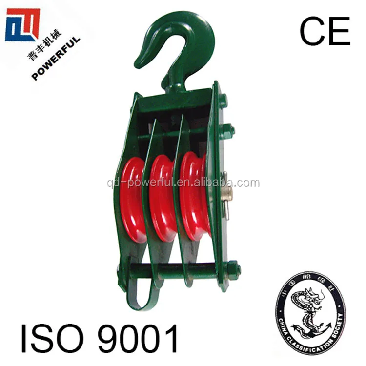 3213 Type Heavy Duty Triple Sheave Pulley Block - Buy Pulley Block ...