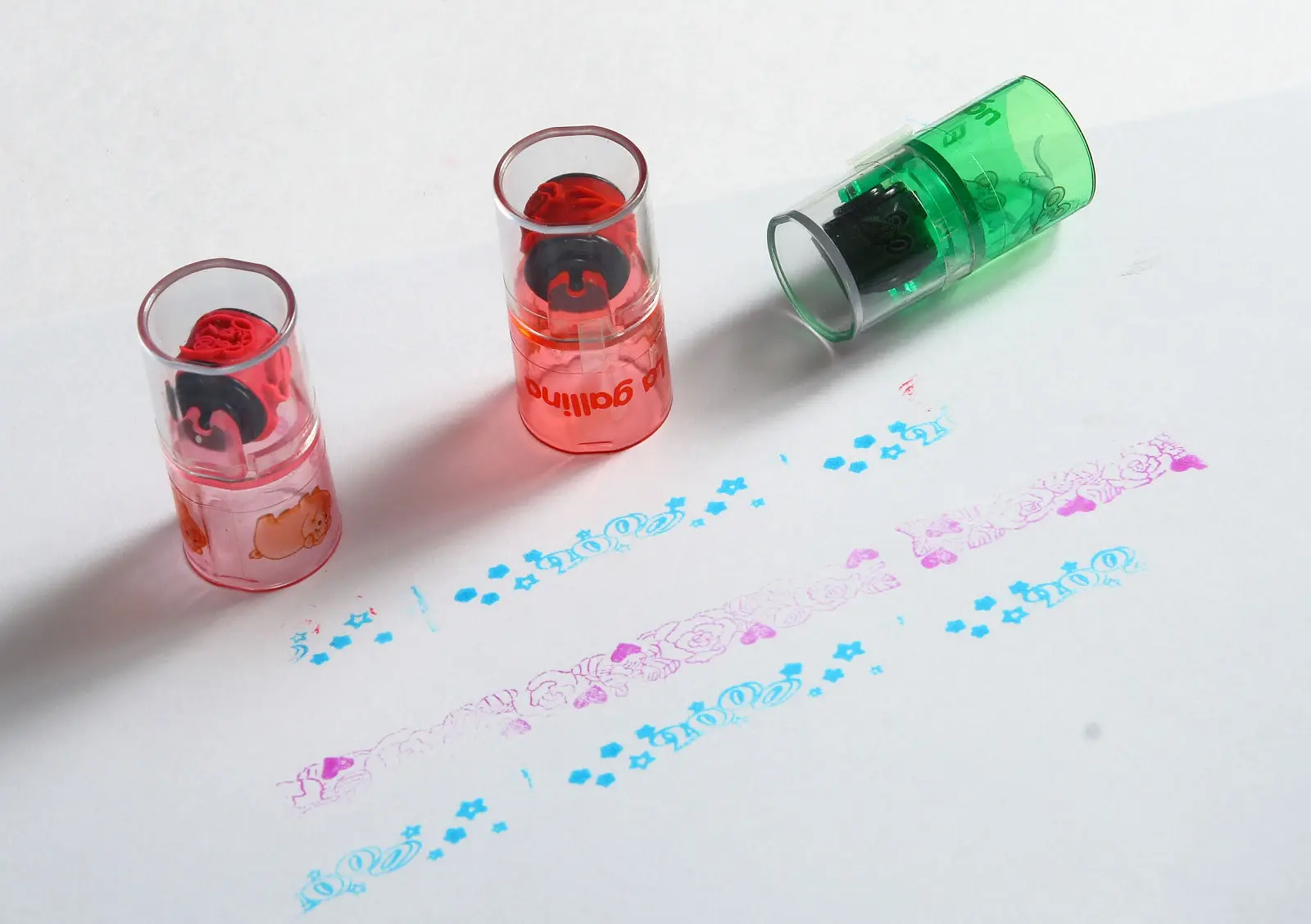 Customized Children Plastic Toy Self Inking Rolling Stamp for Kids with ...