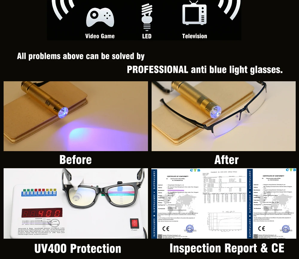 New Style Anti Blue Light Blocking Glasses Oculos Blue Block Computer ...
