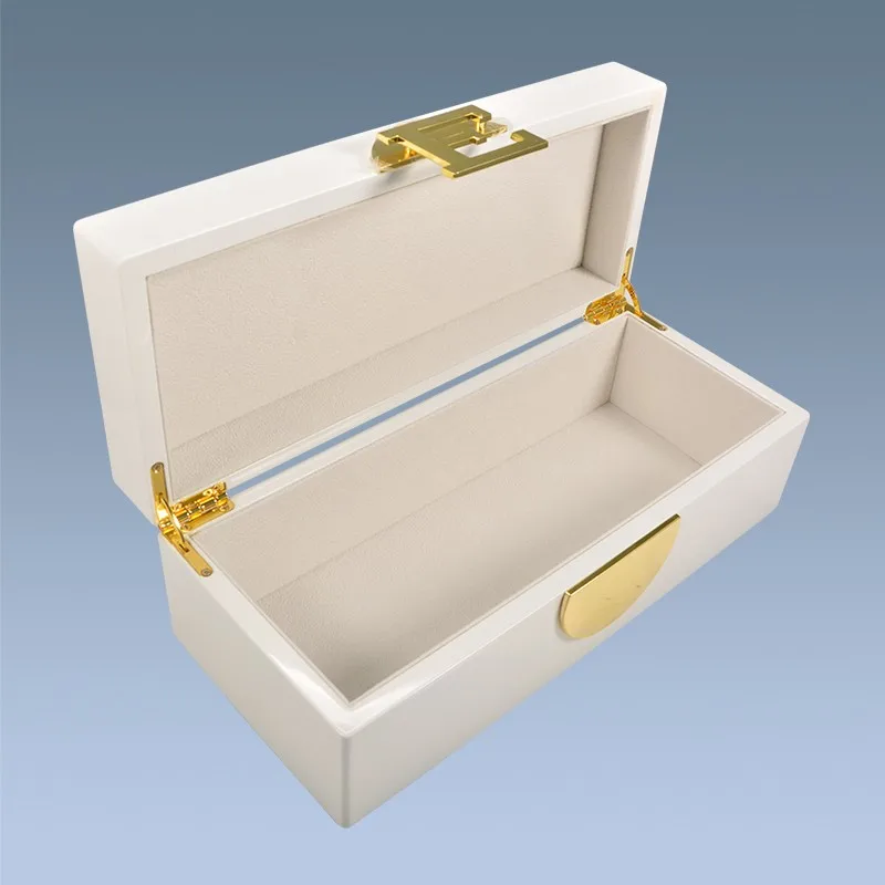 Custom High Glossy Luxury White Lacquer Wooden Packaging Box - Buy ...