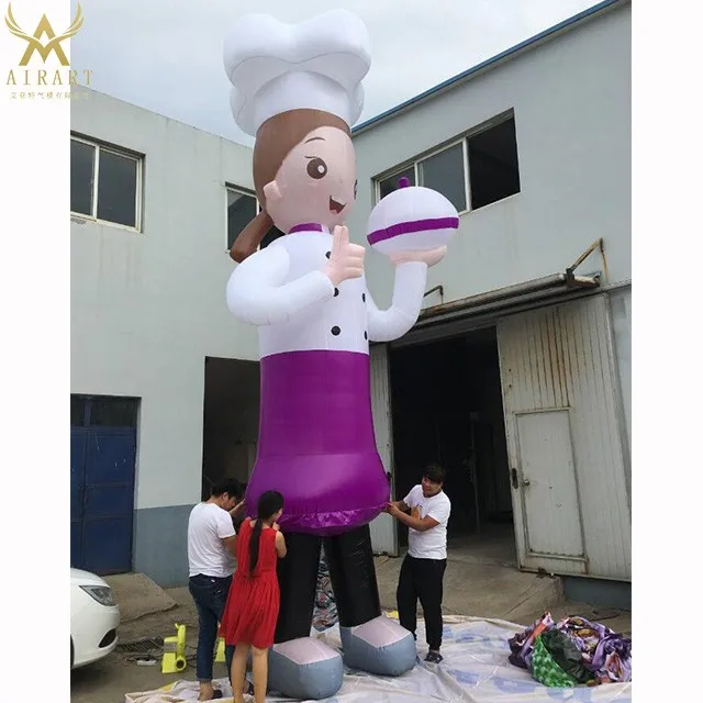 Customizable Inflatable Cartoon Cook Mascot For Outdoor Event Props ...