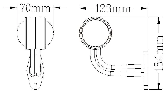 Hot Sale Led Side Marker Light 10-30v Truck Double Face Marker Lamp ...