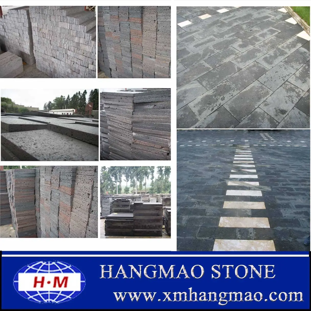 Natural Basalt Lava Stone Wall Cladding Tiles for Outdoor