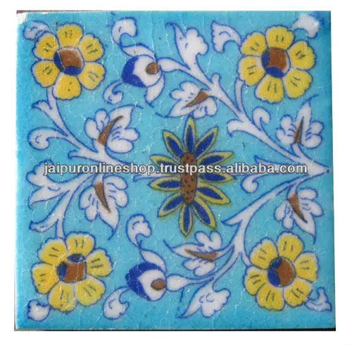 Handmade Blue Pottery Tiles - Elegant & Durable Decor