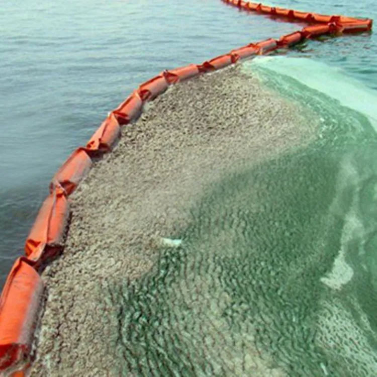 With High Quality Pvc Inflatable Oil Booms Solid Float Pvc Oil Boom ...