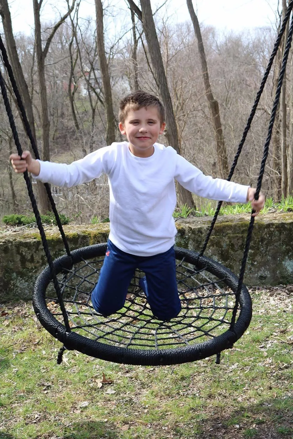 Outdoor Redesigned Tire Nest Swing with Nylon Rope