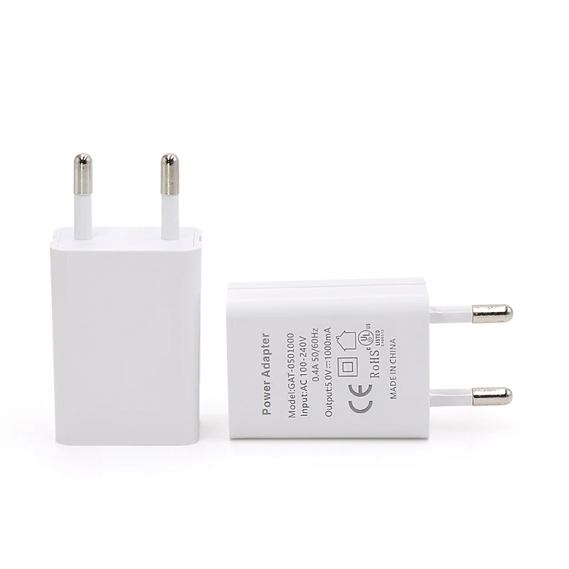 Bosslyn USB Wall Charger - 1amp, 5V, EU Socket Standard