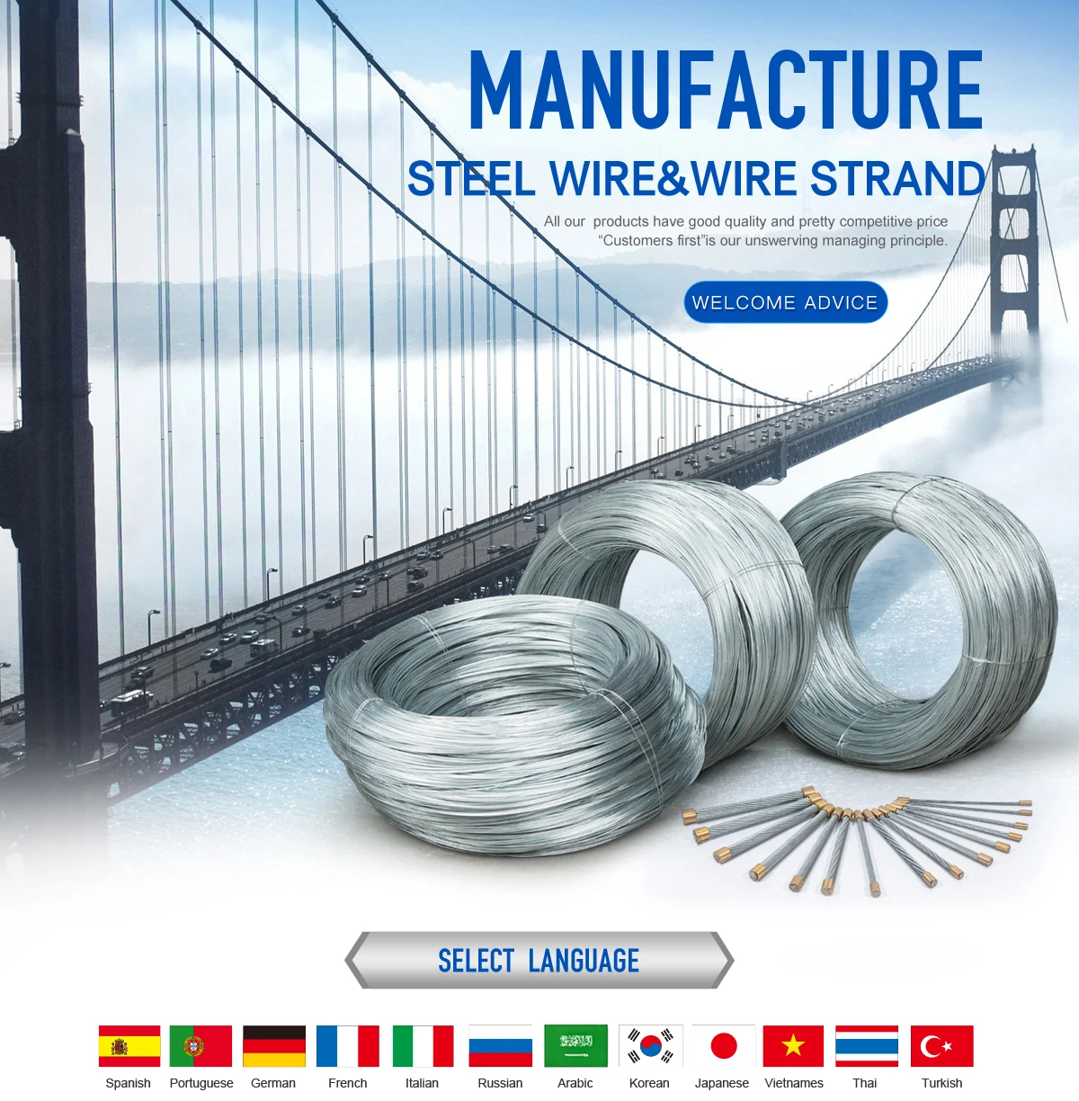 Zhejiang Wansheng Yunhe Steel Cable Co.,ltd - Galvanized steel wire ...