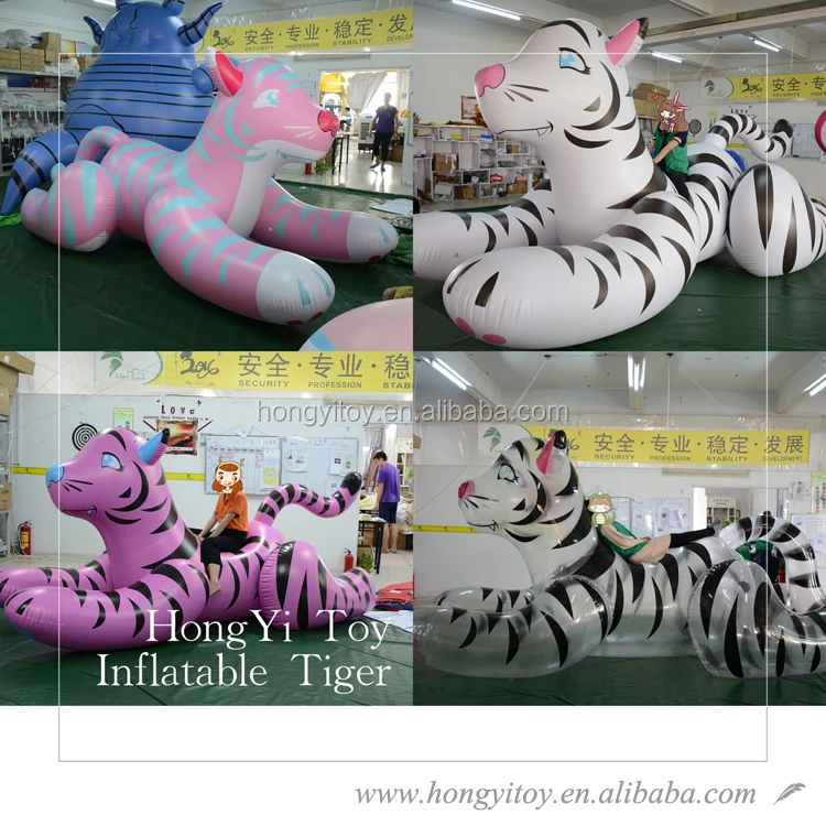 Ride on Inflatable Tiger Zoo XXX Animal Inflatable Squeaky 3D Cartoon ...