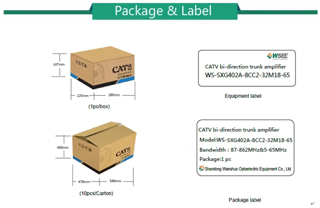 Cable Line Amplifier - CATV Signal Booster for Outdoor