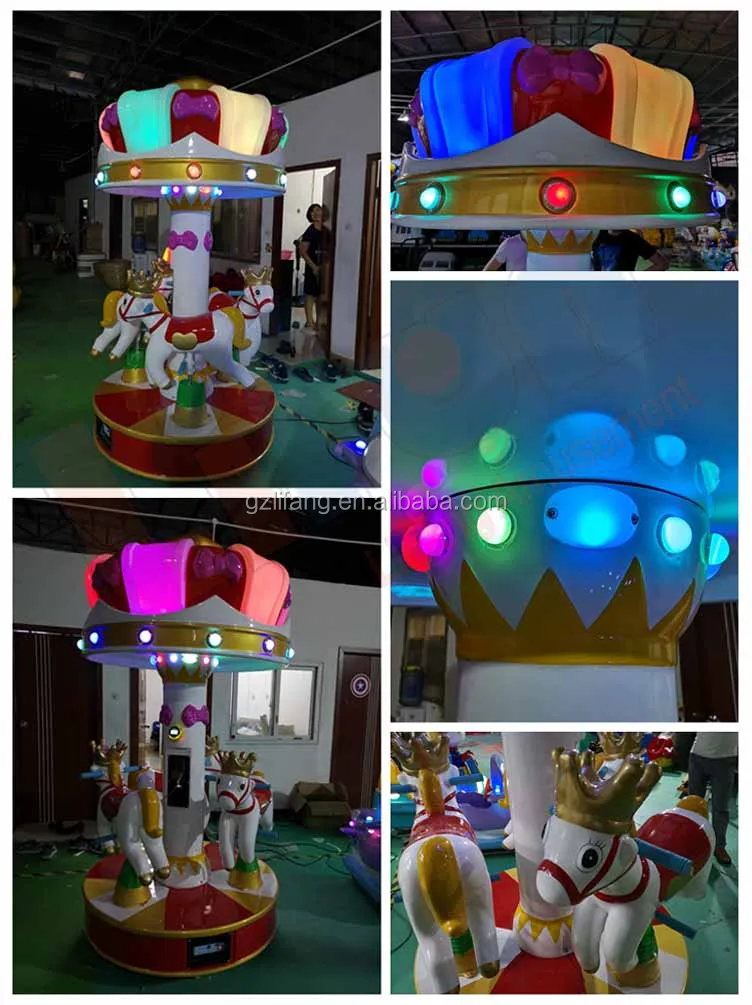 Coin Operated Carousel Rides for Kids - 3 Seats Fun!