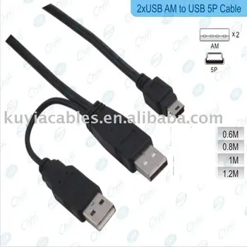 Usb Hdd Hard Disk Drive Case Male To Mini 5-pin Y Cable - Buy Hard Disk ...