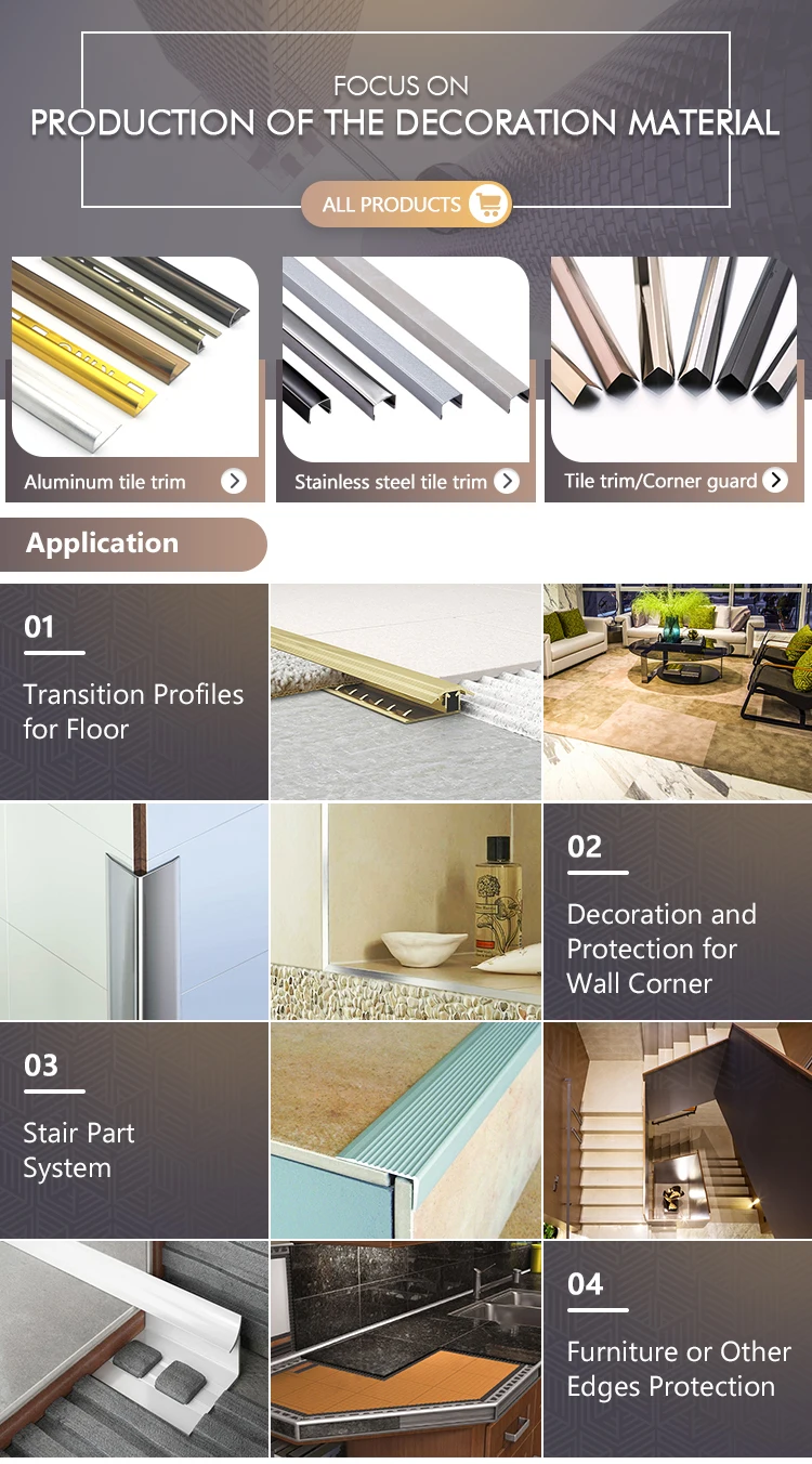 Stainless Steel Aluminum Metal Tile Corner Bead For Decoration - Buy ...