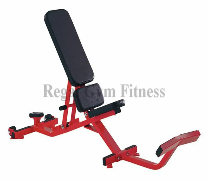 Fitness Equipment Exercise Commercial Sit Up Bench Adjustable Gym Bench ...