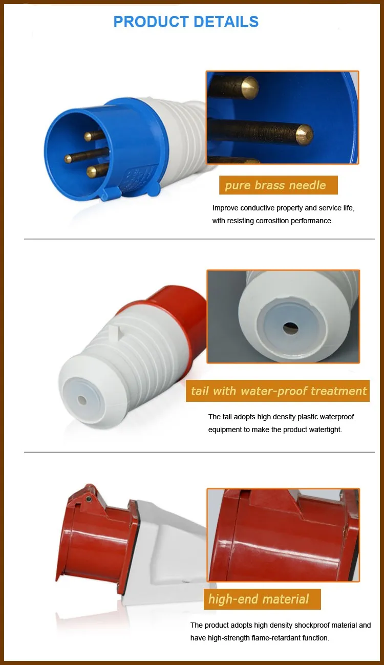 European Standard Germany Type 16a 2p 220v Single Phase Schuko Socket ...