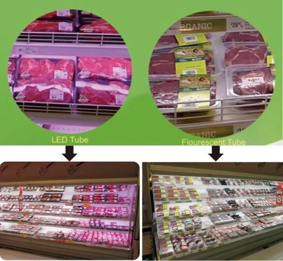 18w 4ft T8 Pink Color Led Tube For Meat - Buy Meat Tube,T8 Pink Tube,T8 ...