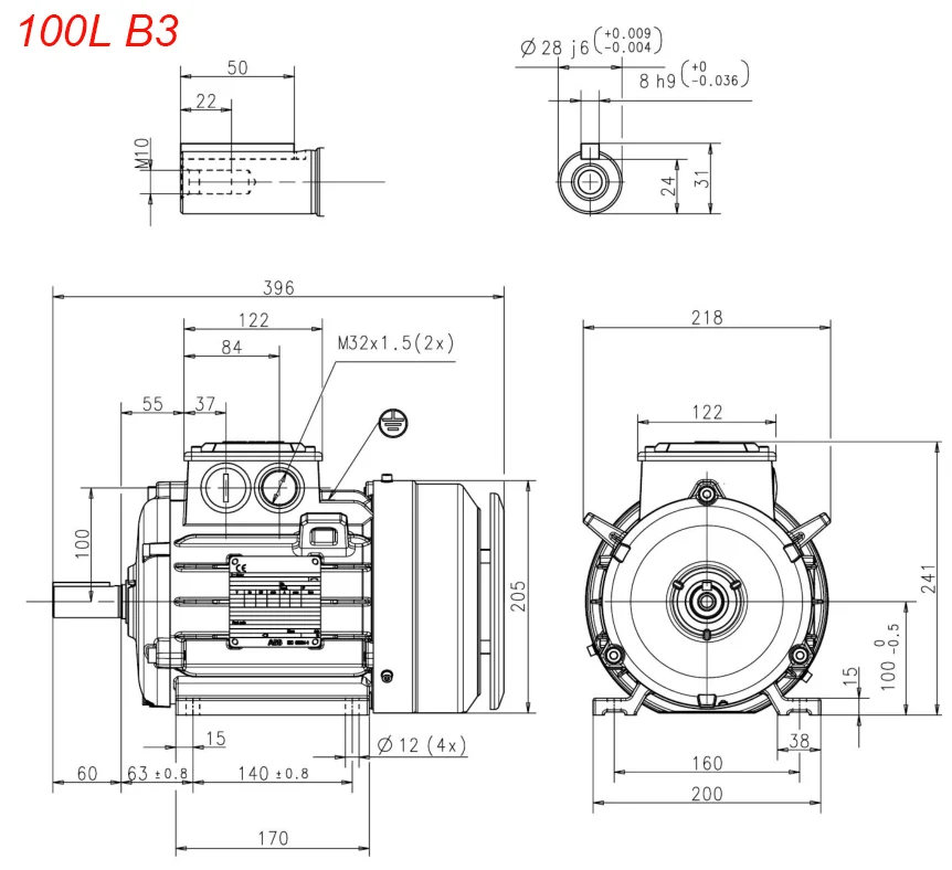 ABB M2BAX 1.5kw Motor - High Efficiency for Industrial Use