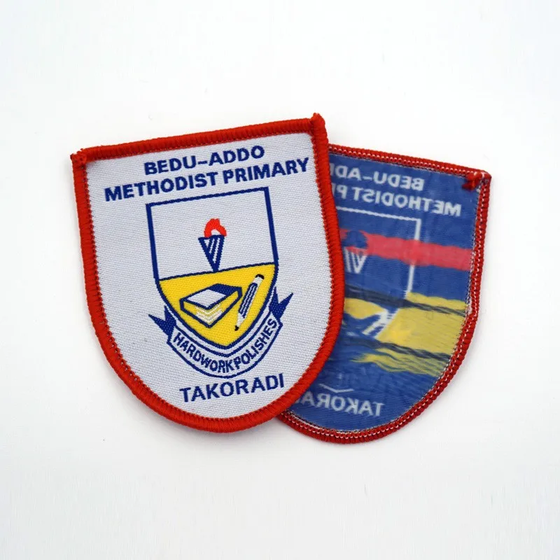 Customized Suit Size Shape School Uniform Woven Badges - Buy Woven ...